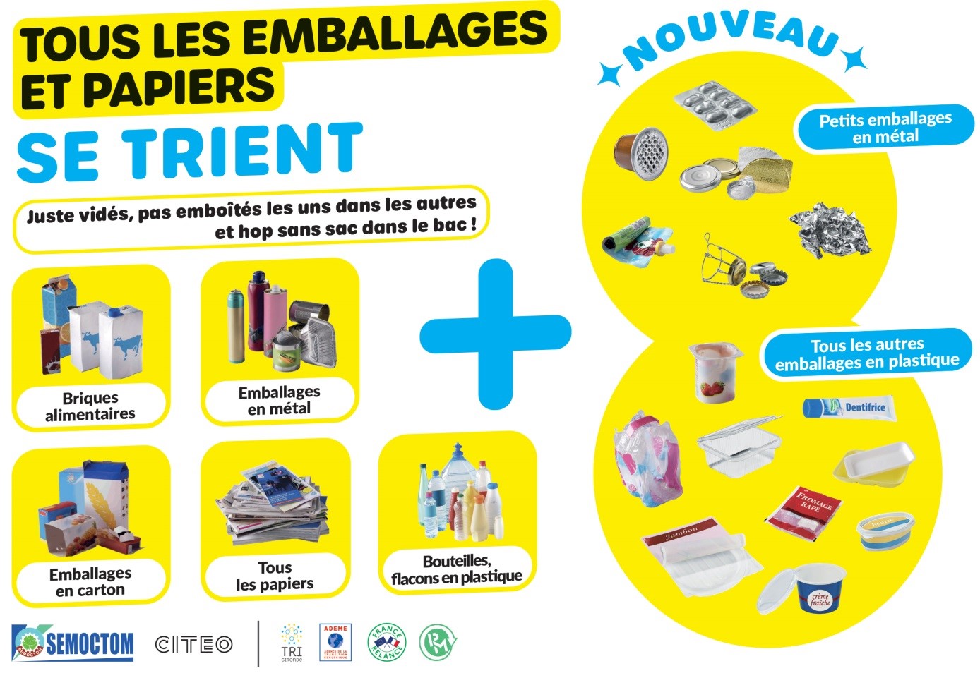 SEMOCTOM : NOUVELLES CONSIGNES DE TRI