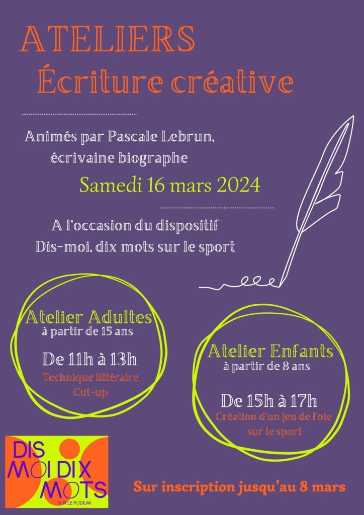 Médiathèque : Ateliers d’écriture créative